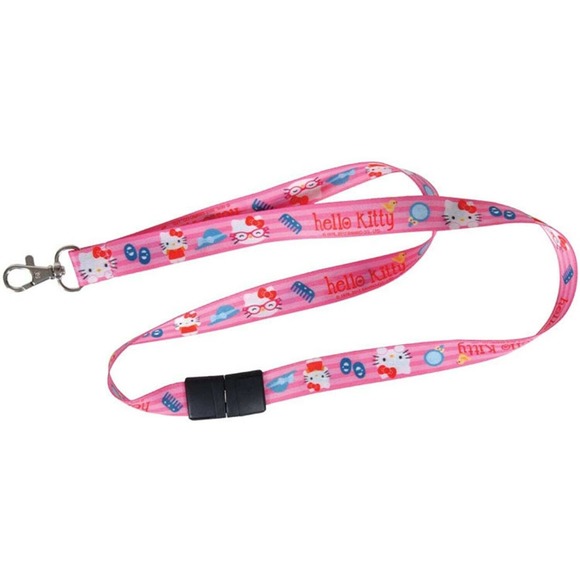 Sanrio | Accessories | Hello Kitty Sanrio Lanyard Keychain Pink Badge ...